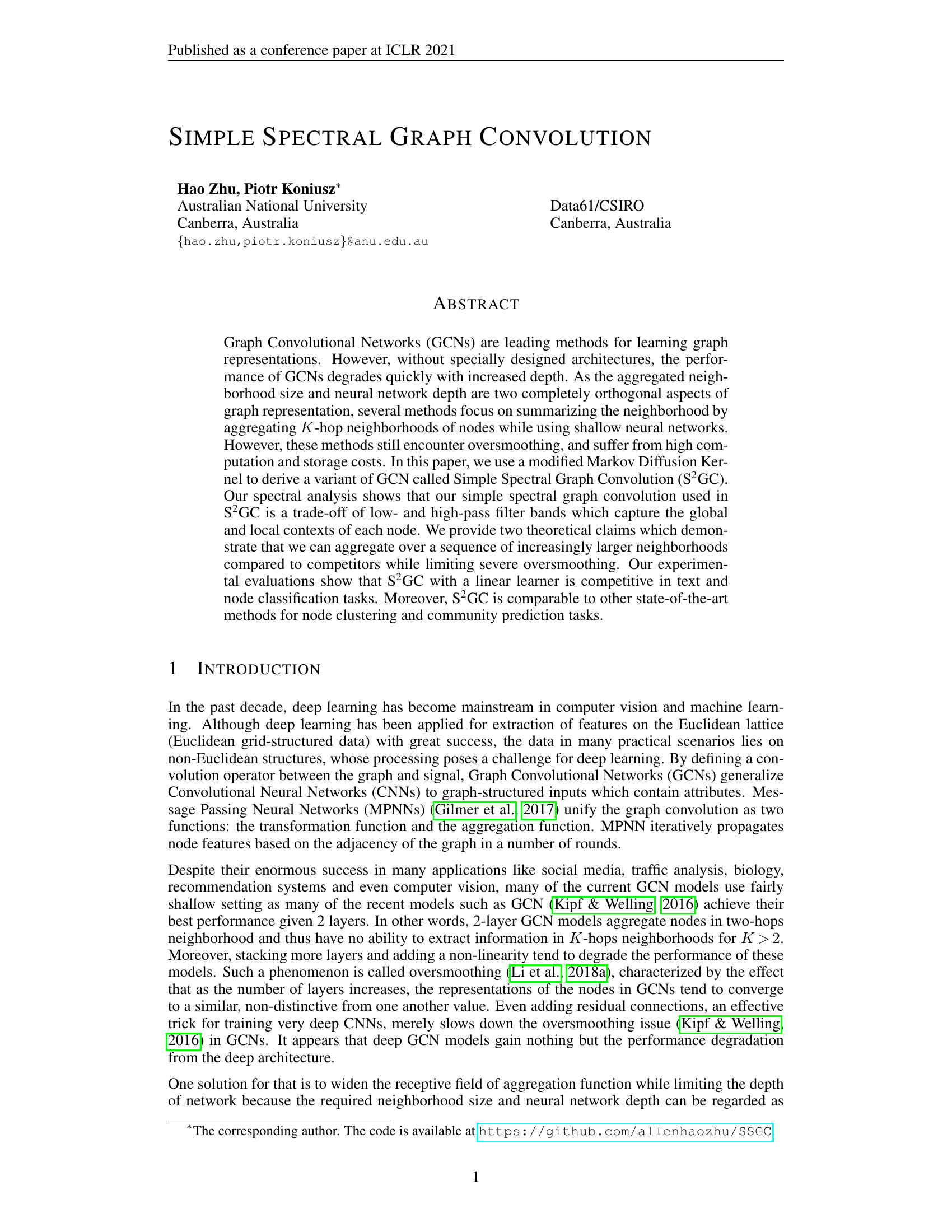 Simple Spectral Graph Convolution | Papers | HyperAI
