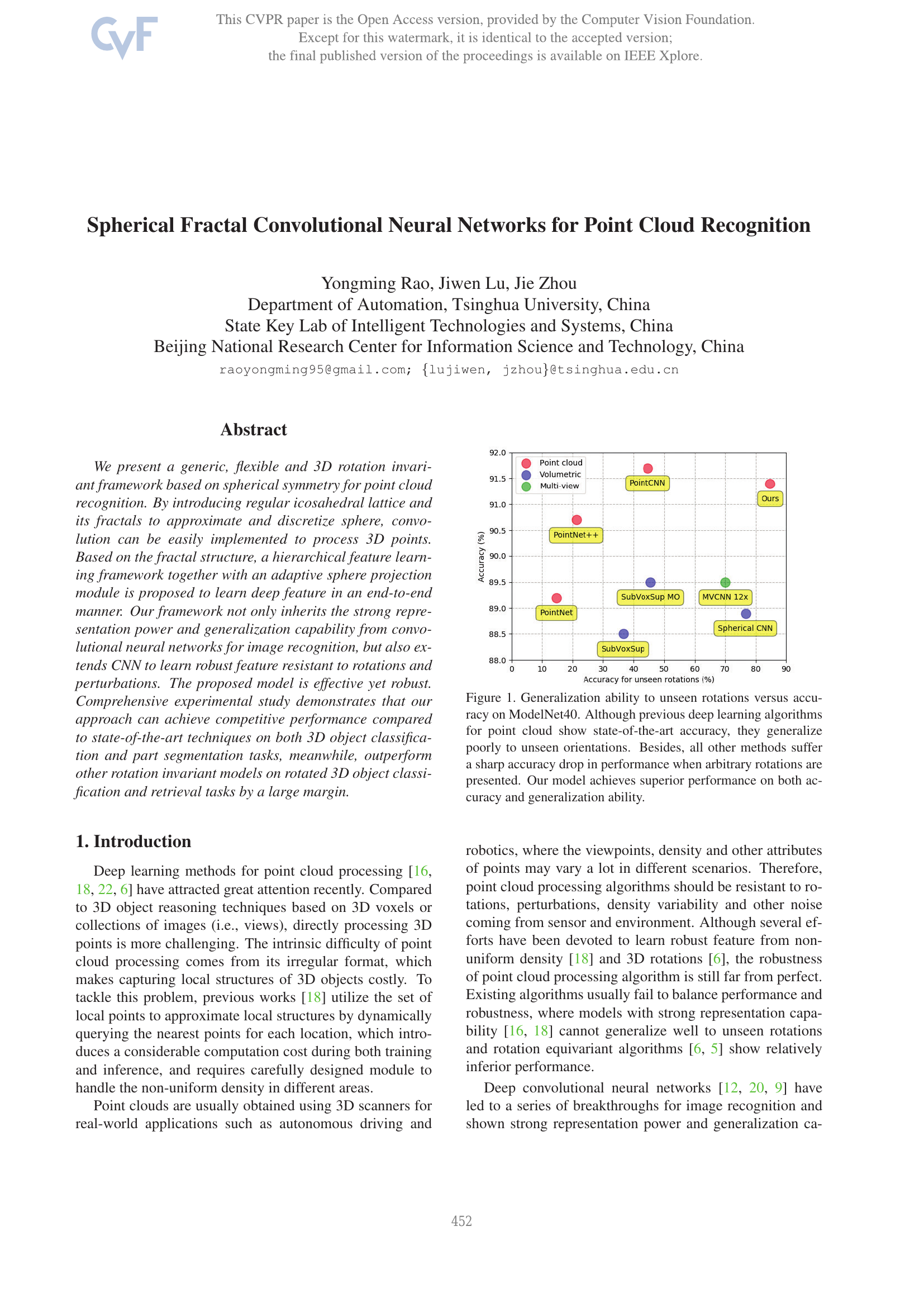 Spherical Fractal Convolutional Neural Networks for Point Cloud Recognition | Papers | HyperAI